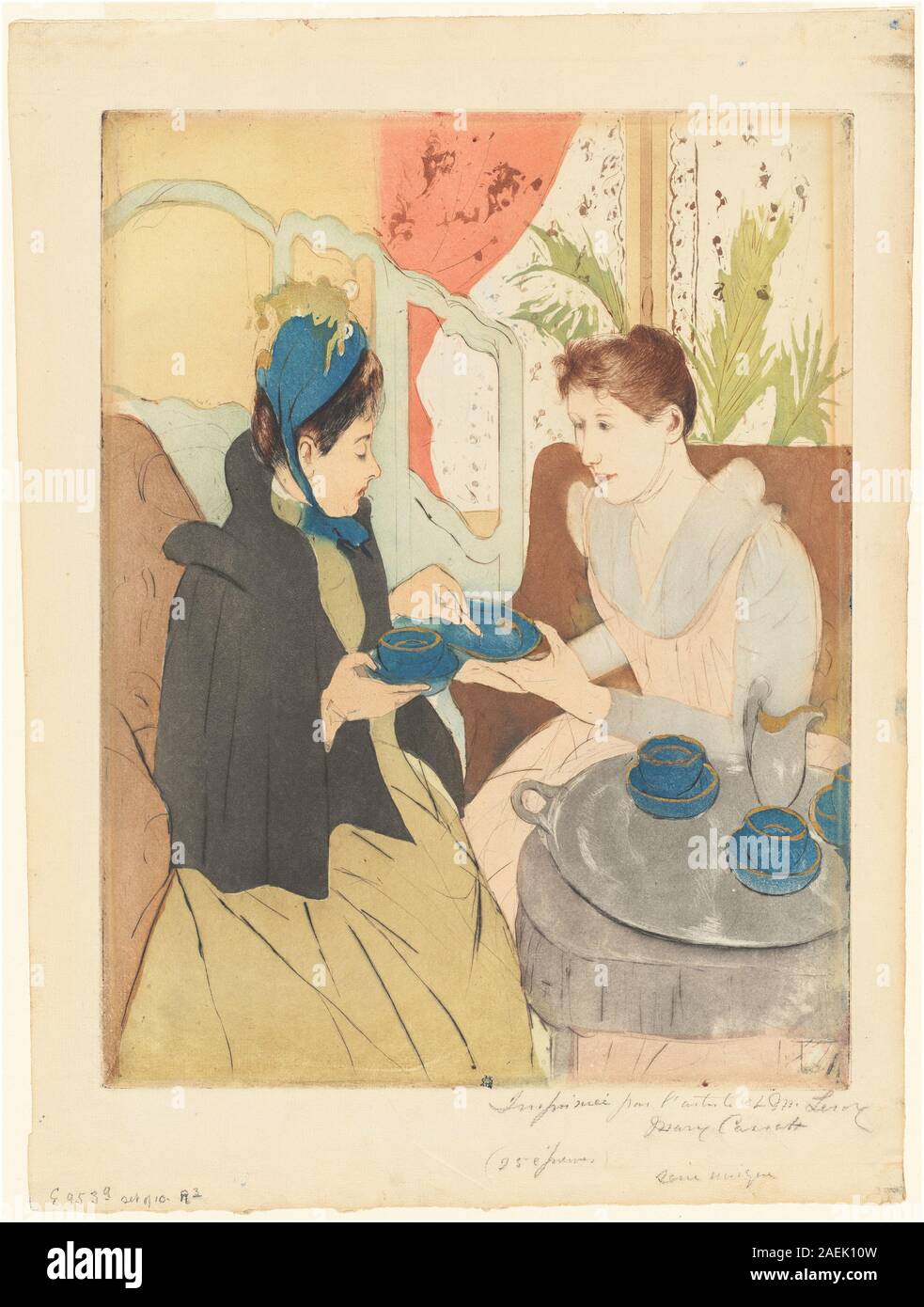 Mary Cassatt, Afternoon Tea Party, 1890-1891 Afternoon Tea Party ...