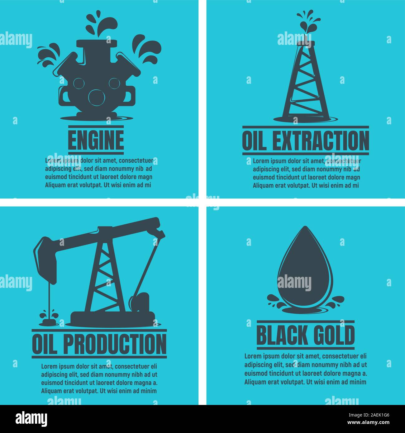 Banners of Oil Business. Oil Development and Extraction Flyer. Gasoline ...