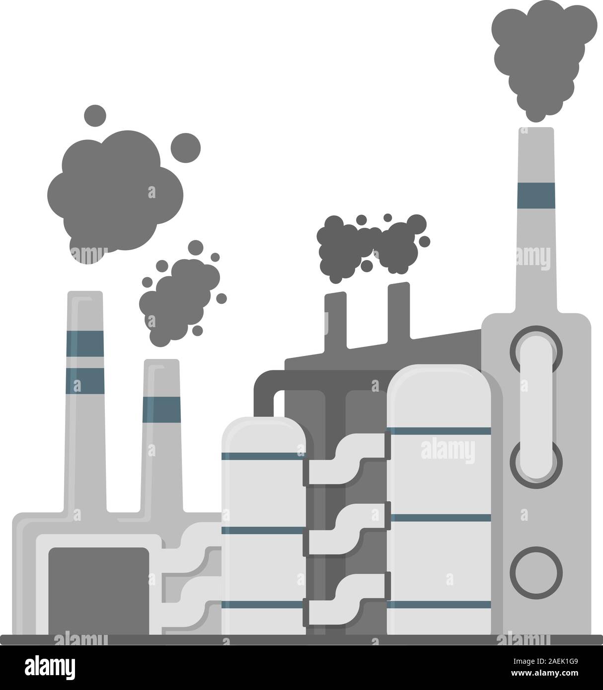 Factory Icon. Factory CO2, Pollution Symbol, Icon and Badge. Cartoon ...
