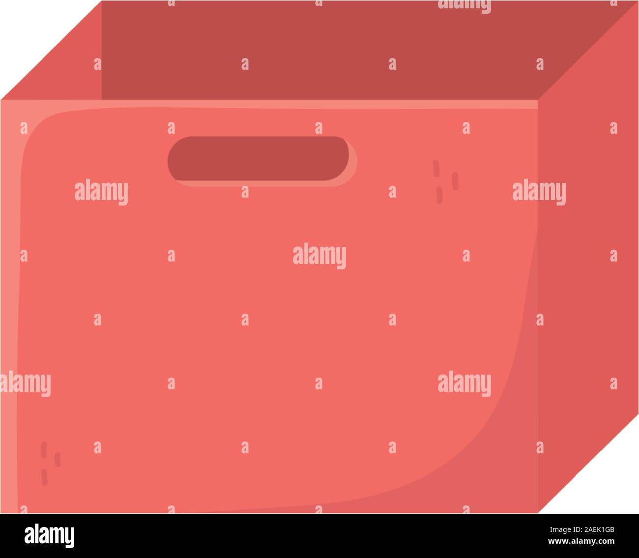 red cardboard box with handles icon on white background vector ...