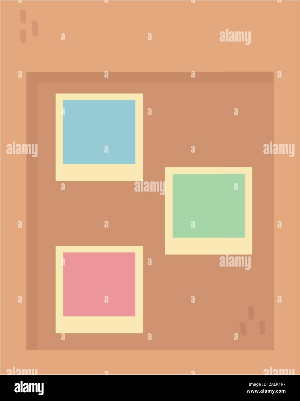 wooden board with note memo paper vector illustration Stock Vector ...