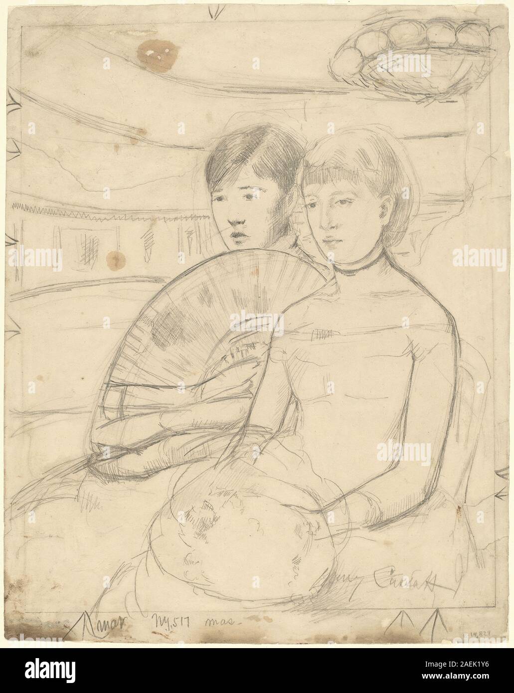 Mary Cassatt, The Loge (recto), 1882 The Loge [recto]; 1882date Stock ...