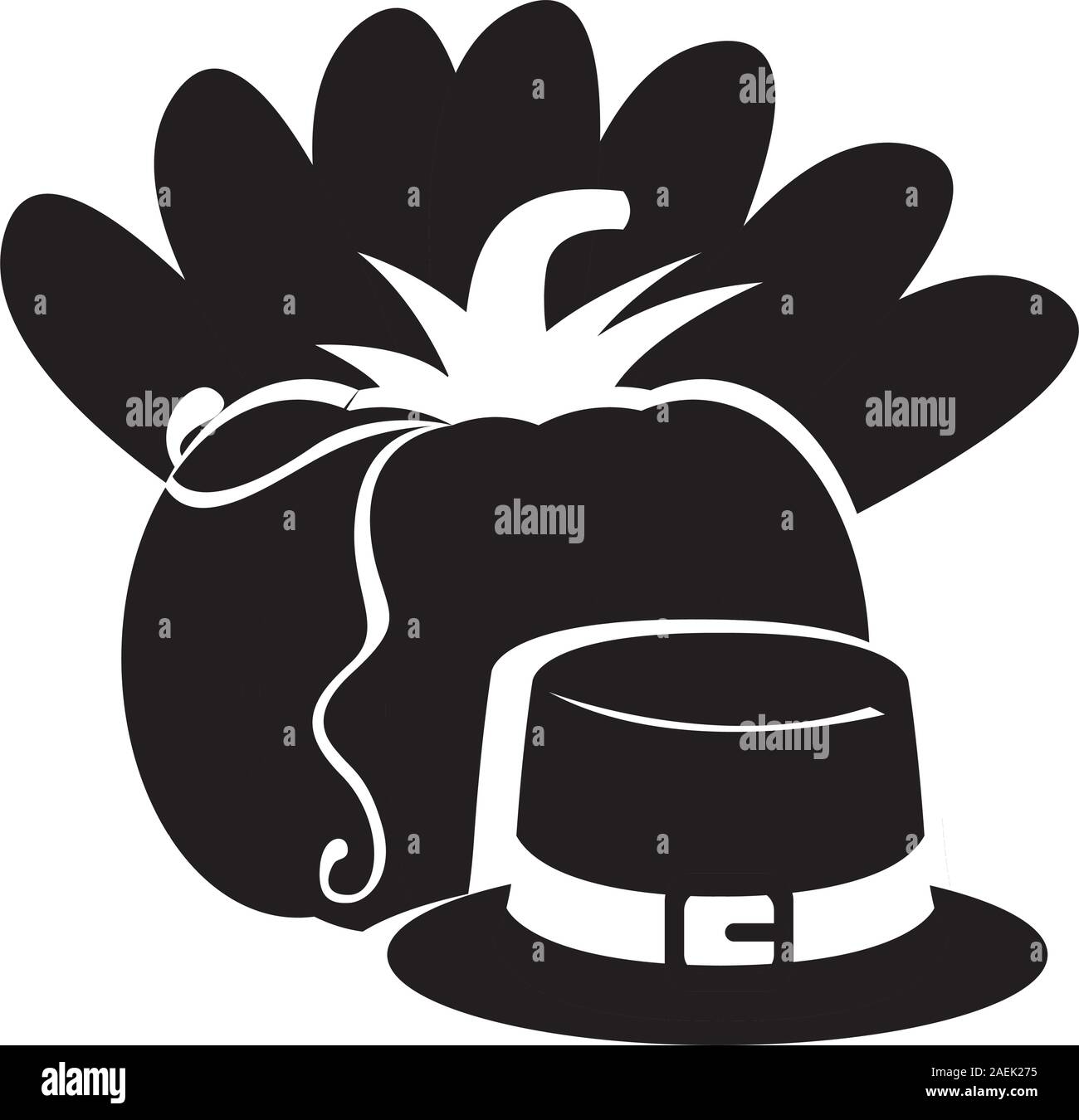 Silhouette pilgrim Stock Vector Images - Alamy