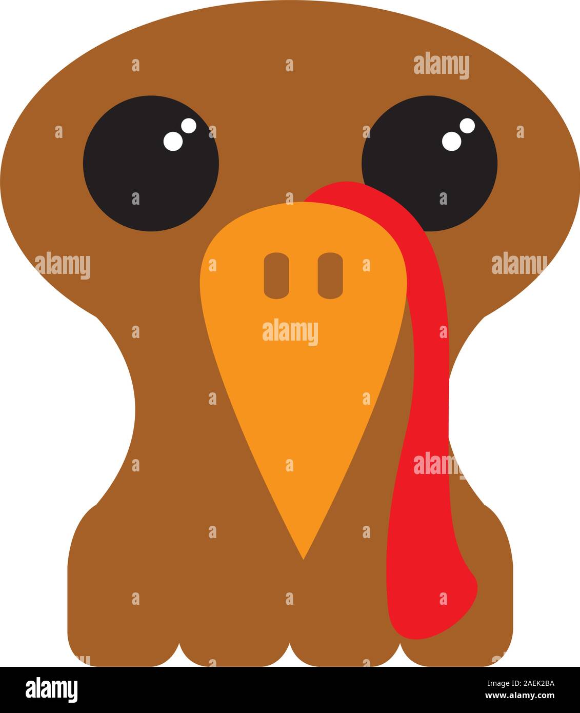 Cartoon icon of a turkey. Thanksgiving season - Vector Stock Vector ...