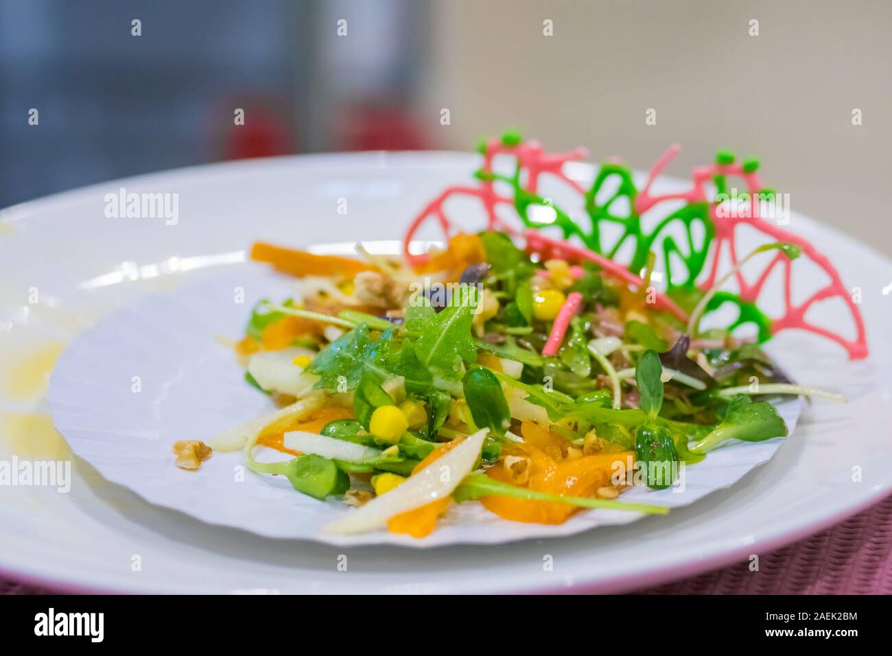Delicious fresh exotic salad with natural ingredients Stock Photo - Alamy