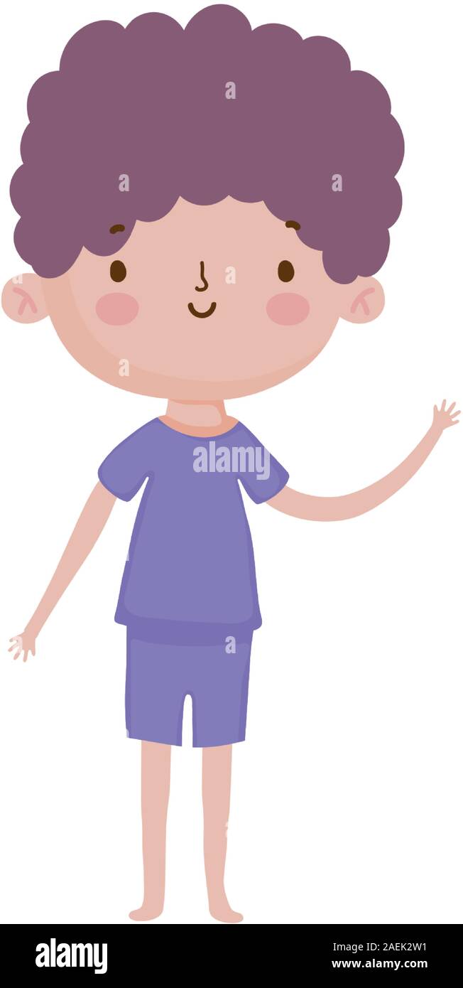 cute little boy cartoon character design vector illustration Stock ...