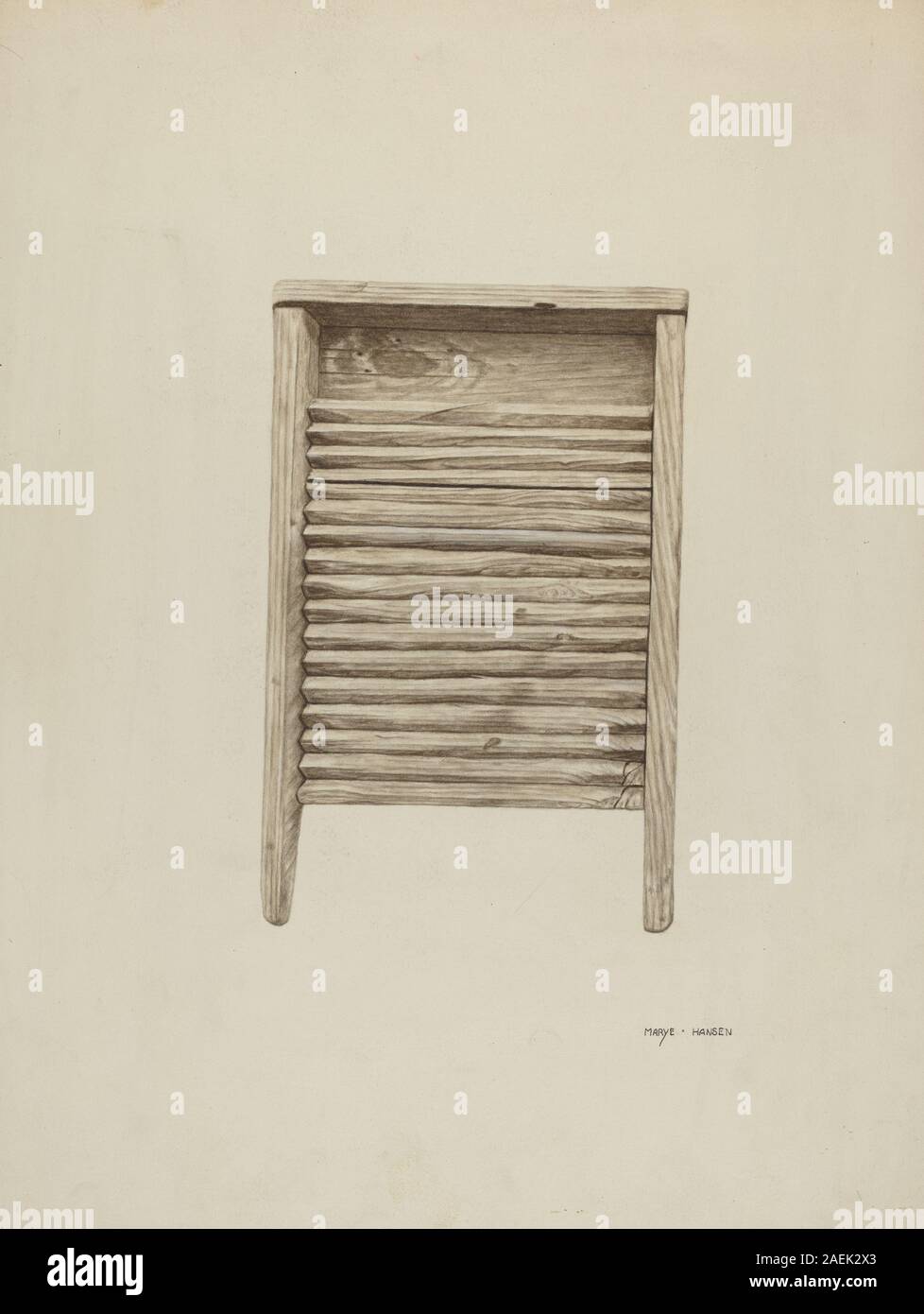 Mary Hansen, Wash Board, c 1940 Wash Board; circa 1940 date Stock Photo ...