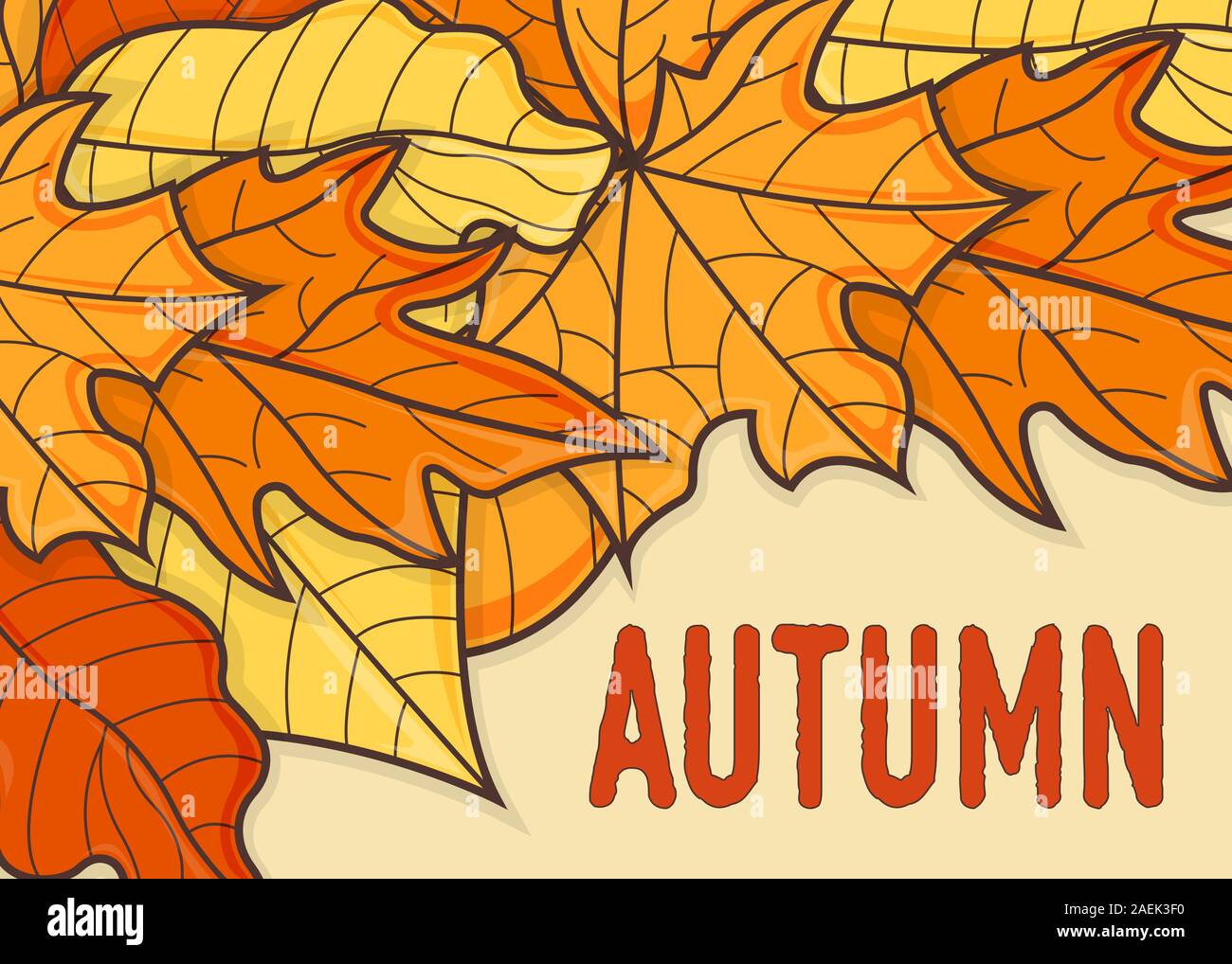 Fall and Autumn Banner Concept. Leaf Fall Background. Autumn Symbol ...