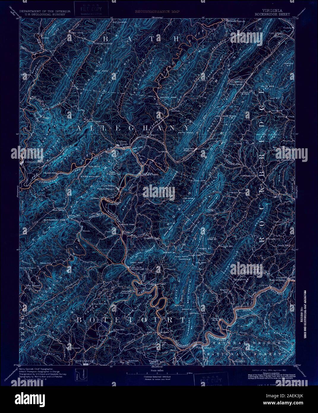 Rockbridge map hi-res stock photography and images - Alamy