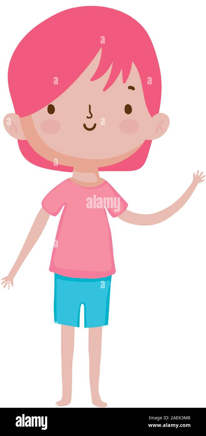 cute little boy cartoon character design vector illustration Stock ...