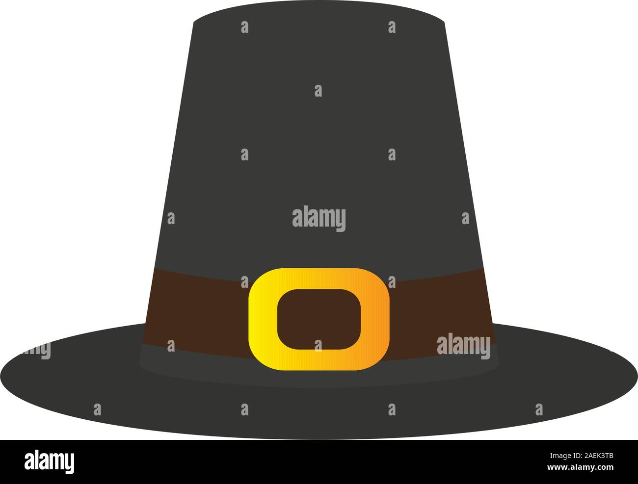 Pilgrim hat icon. Thanksgiving season - Vector illustration Stock ...