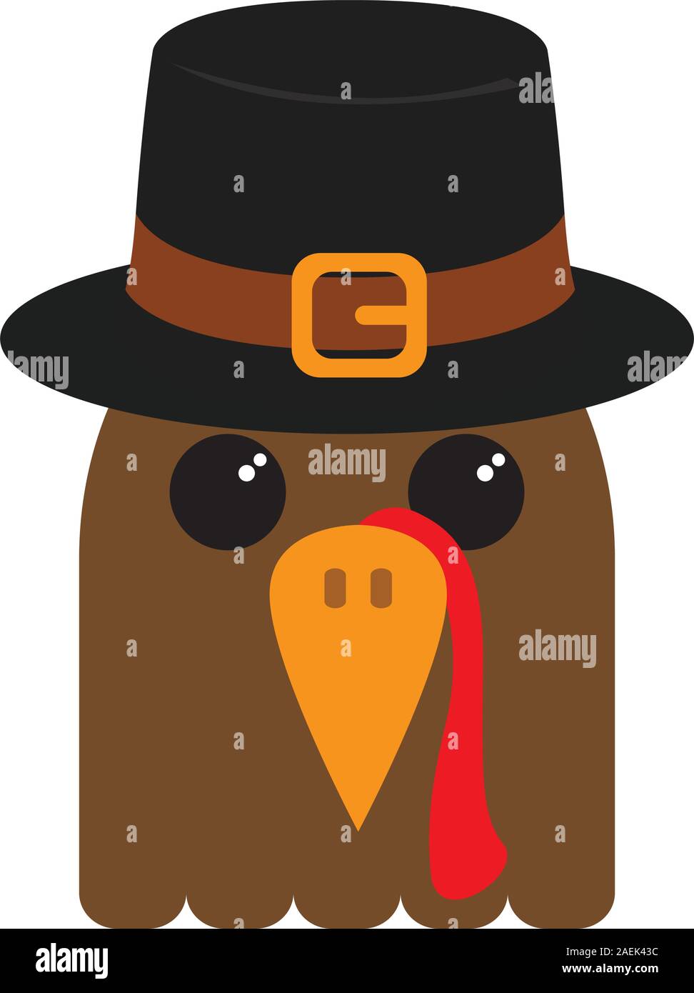 Cartoon icon of a turkey. Thanksgiving season - Vector Stock Vector ...