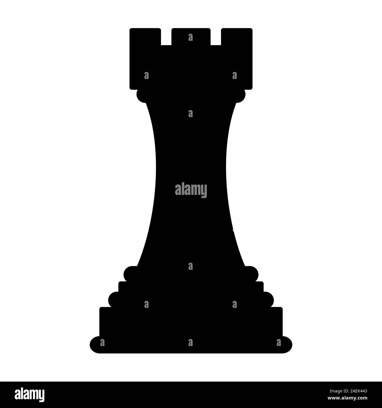 Chess tower piece silhouette Stock Vector Image & Art - Alamy