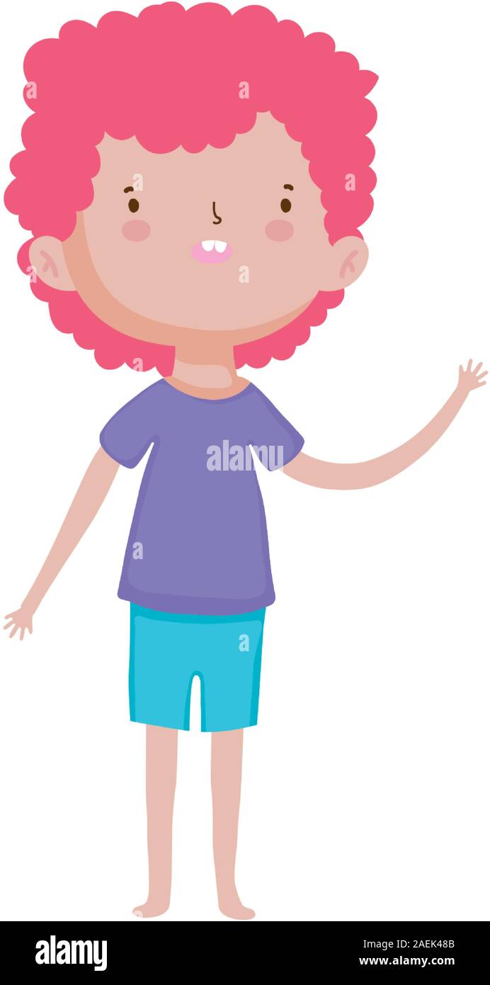 cute little boy cartoon character design vector illustration Stock ...