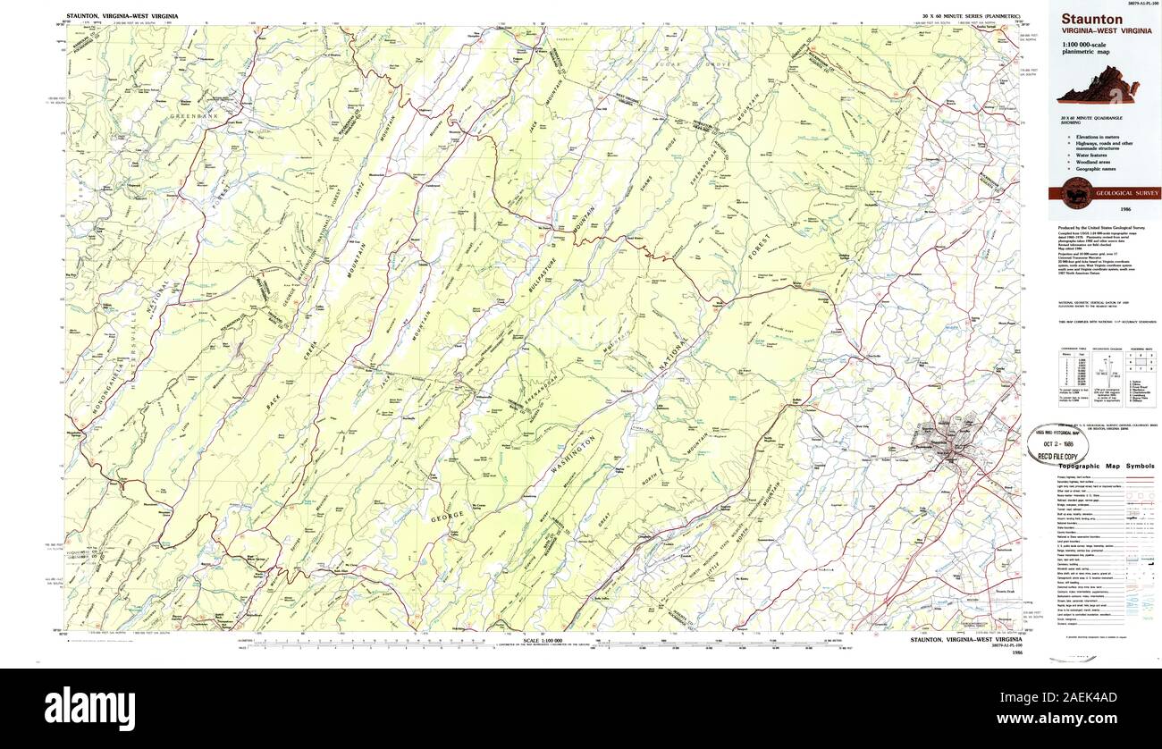 Map of staunton Cut Out Stock Images & Pictures - Alamy