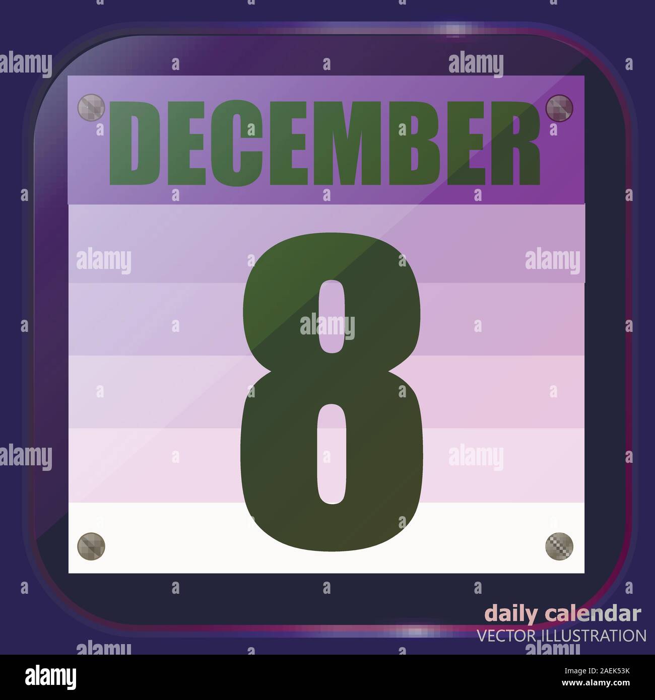 December 8 icon. Calendar date for planning important day. December 8th ...