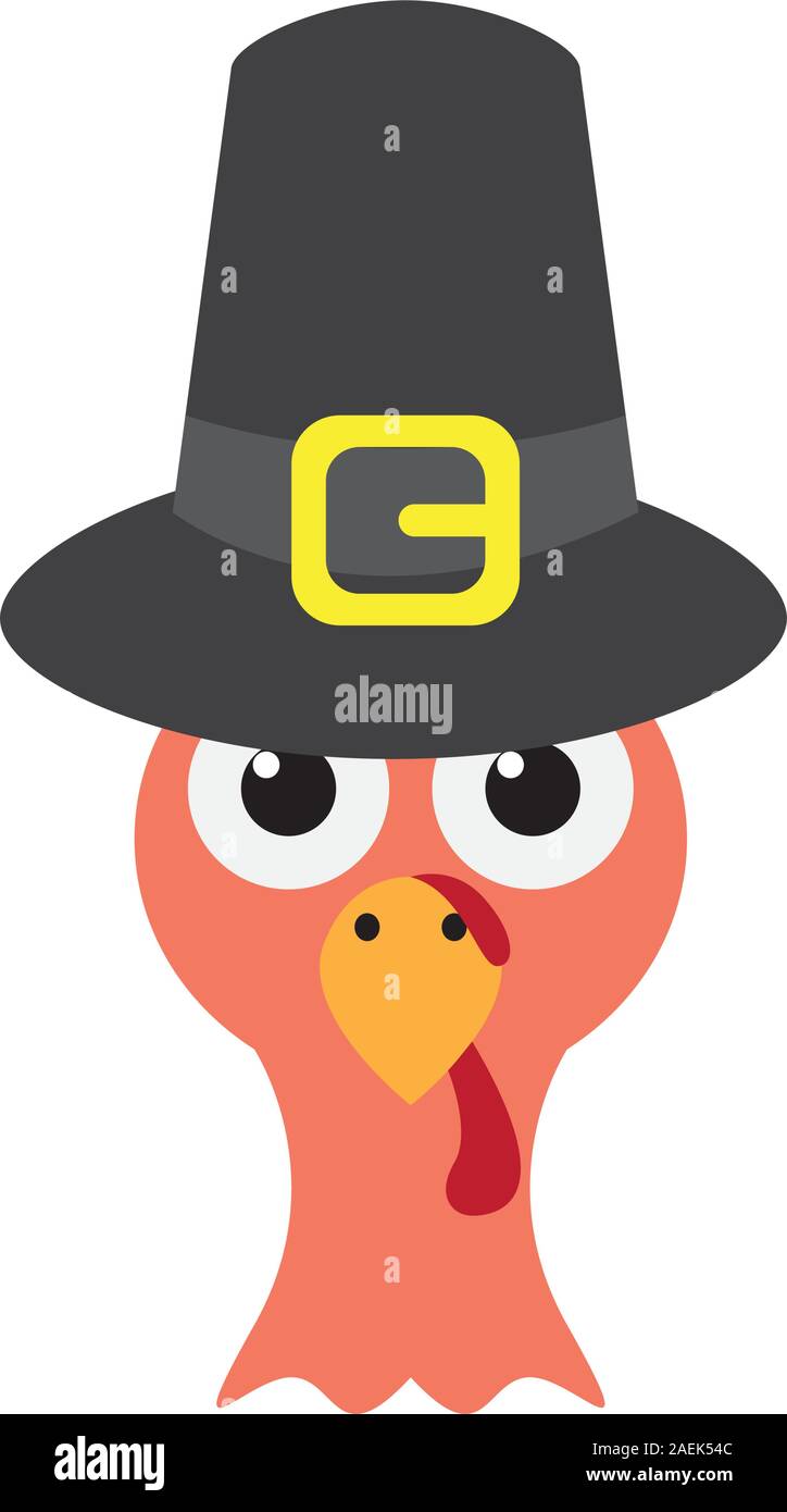 Cartoon icon of a turkey. Thanksgiving season - Vector Stock Vector ...