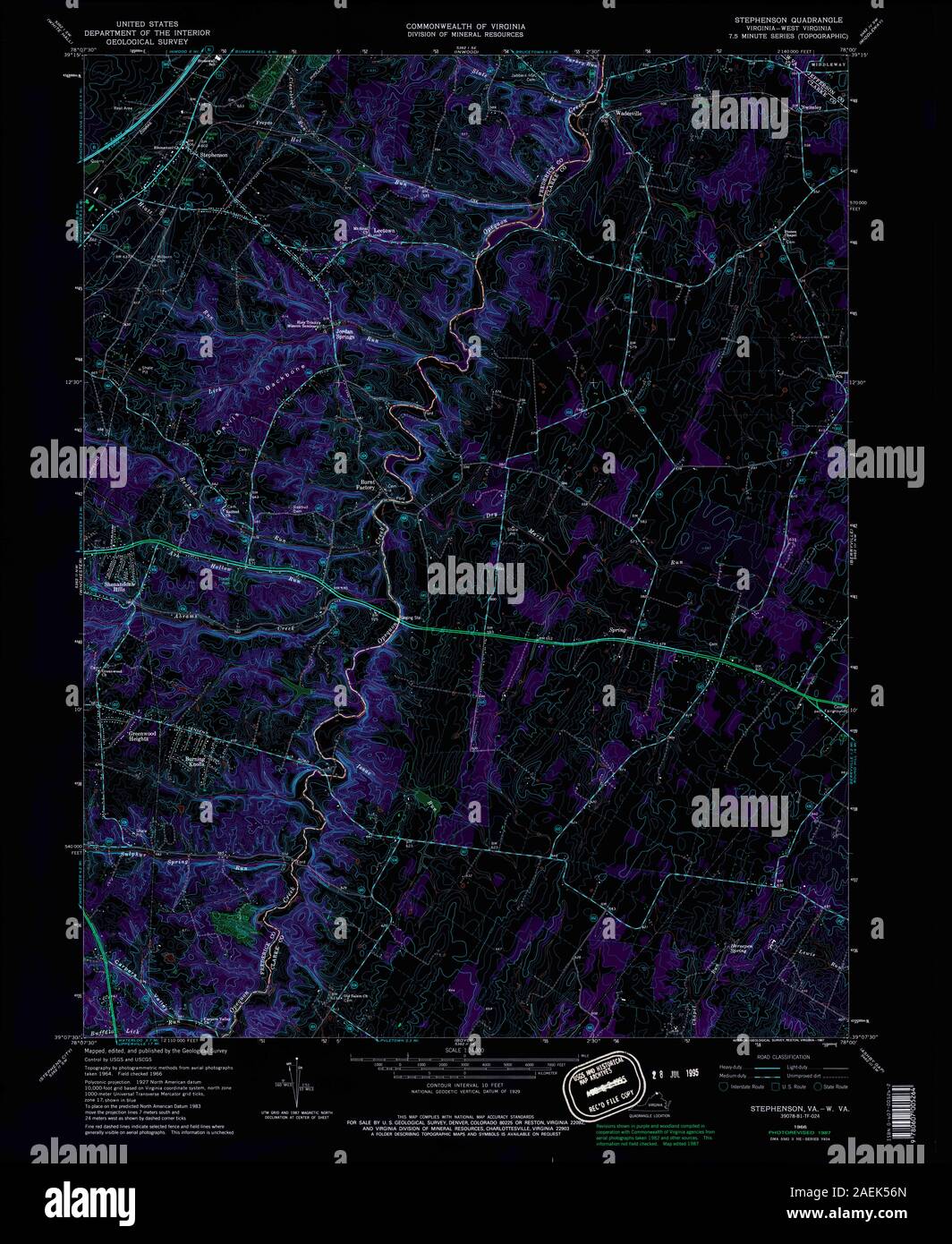 VA Stephenson 186797 1966 24000 Inverted Stock Photo - Alamy
