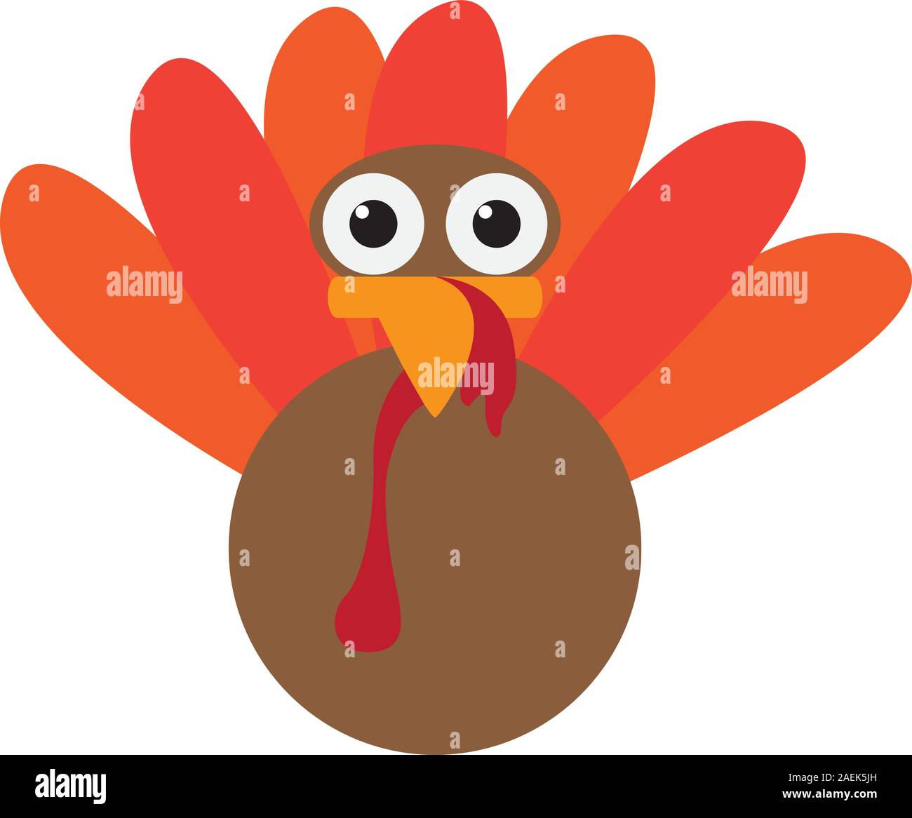 Cartoon icon of a turkey. Thanksgiving season - Vector Stock Vector ...