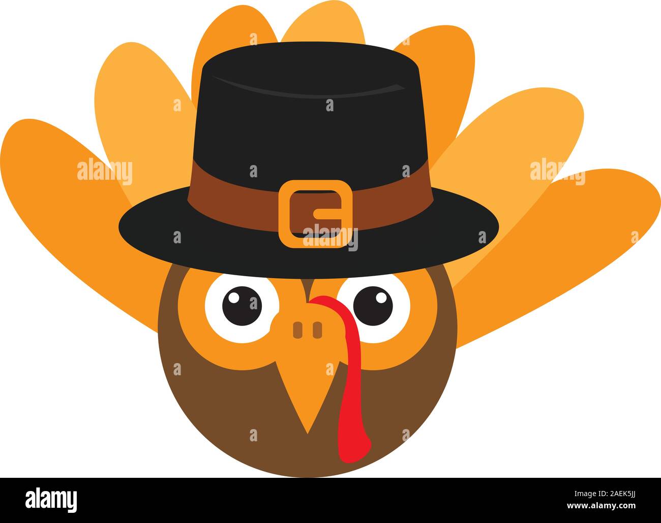 Cartoon icon of a turkey. Thanksgiving season - Vector Stock Vector ...