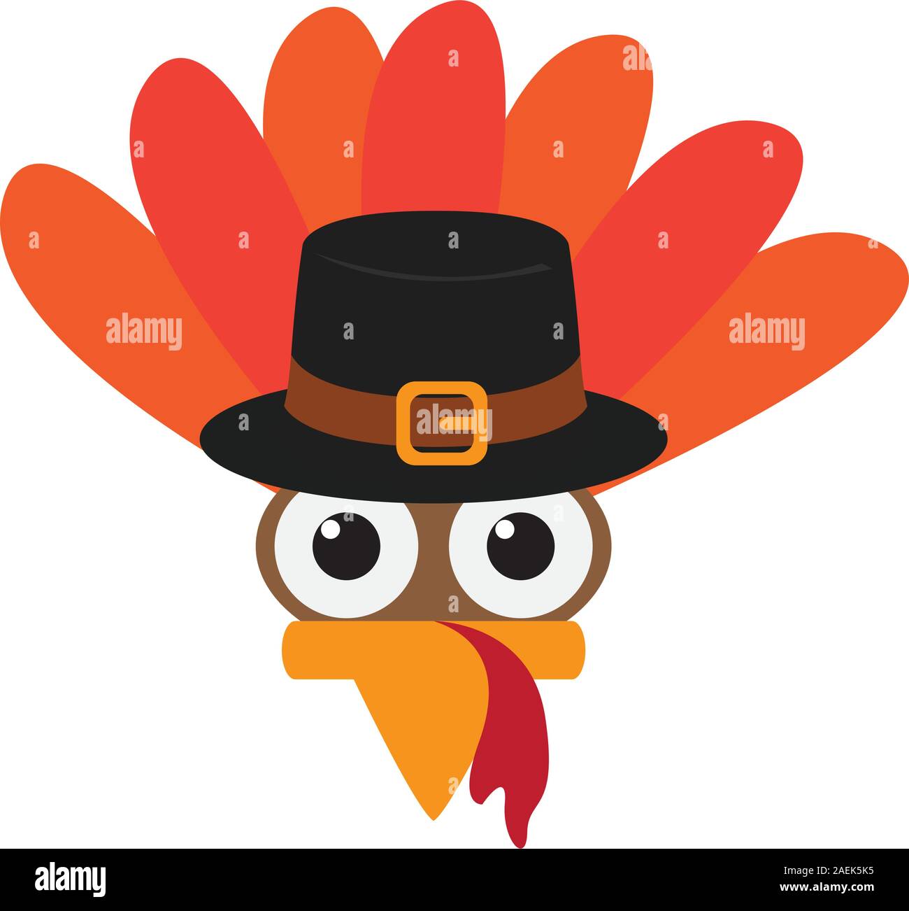 Cartoon icon of a turkey. Thanksgiving season - Vector Stock Vector ...