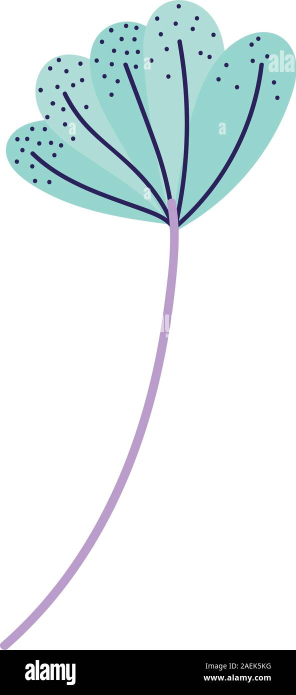 green flower stem botanical floral decoration vector illustration Stock ...