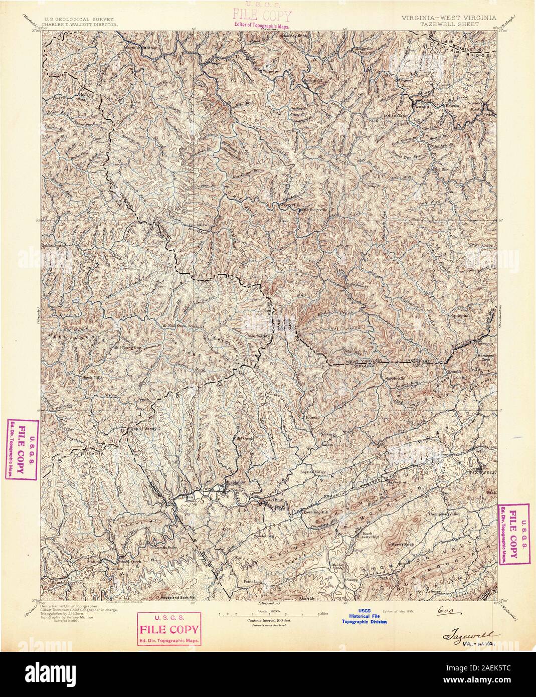 Map of tazewell hi-res stock photography and images - Alamy