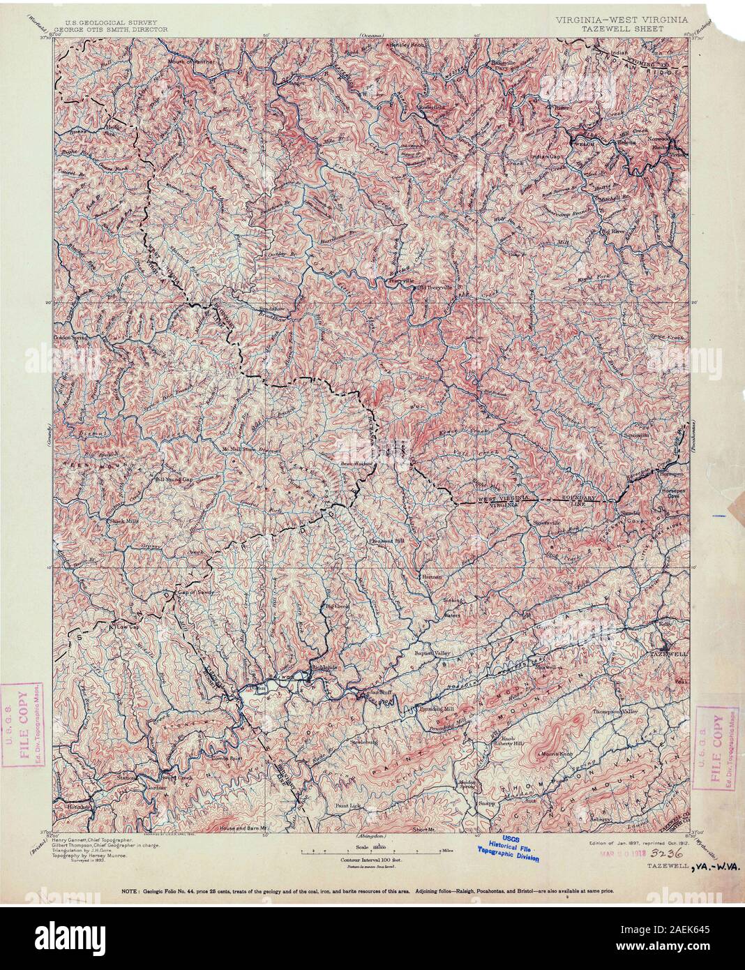 Map of tazewell hi-res stock photography and images - Alamy