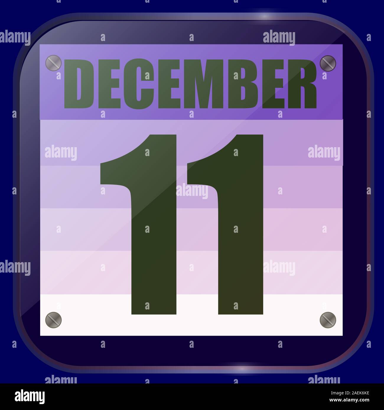 December 11 icon. For planning important day. Eleventh of December ...