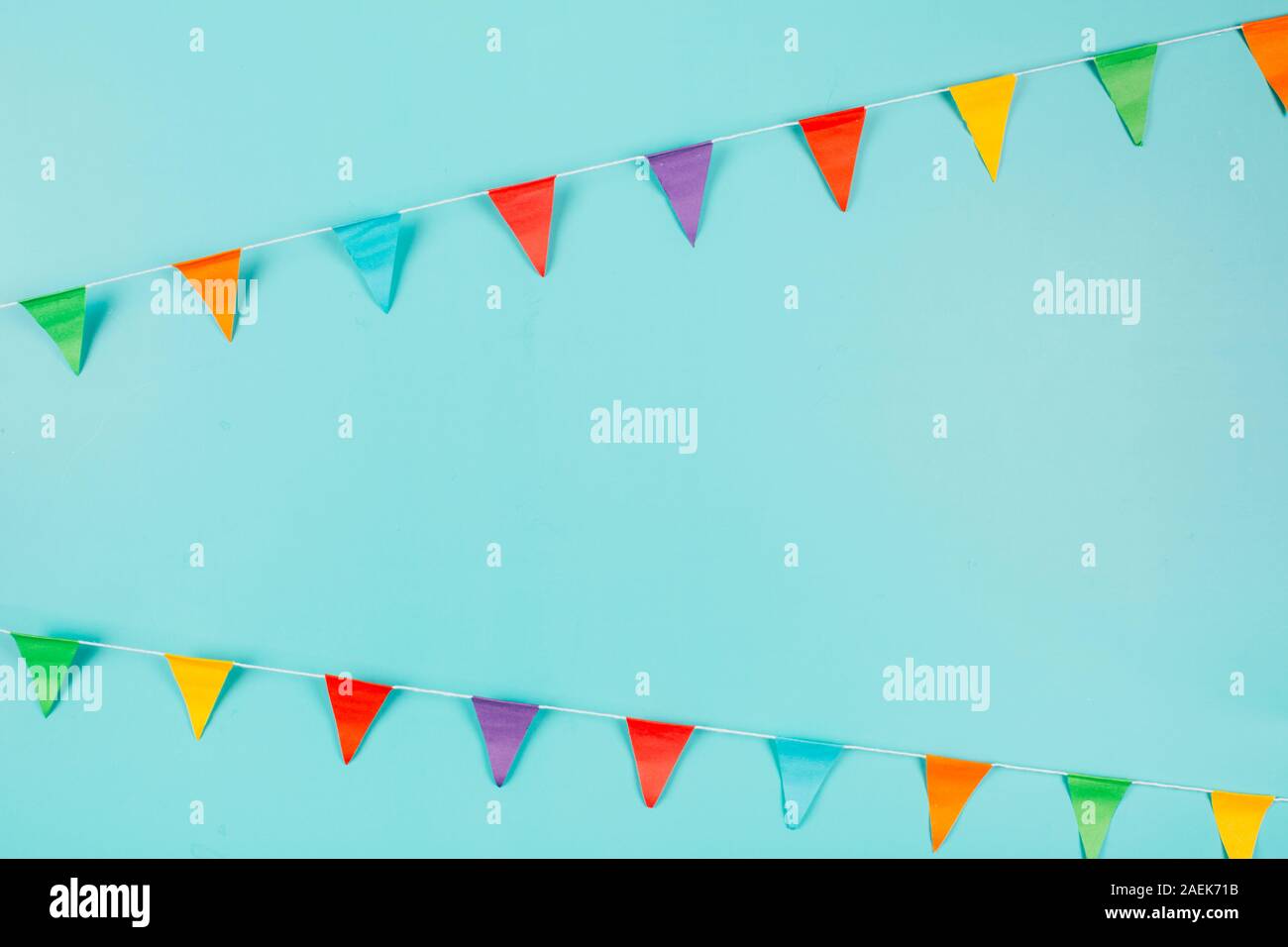 Hanging paper flags hi-res stock photography and images - Alamy
