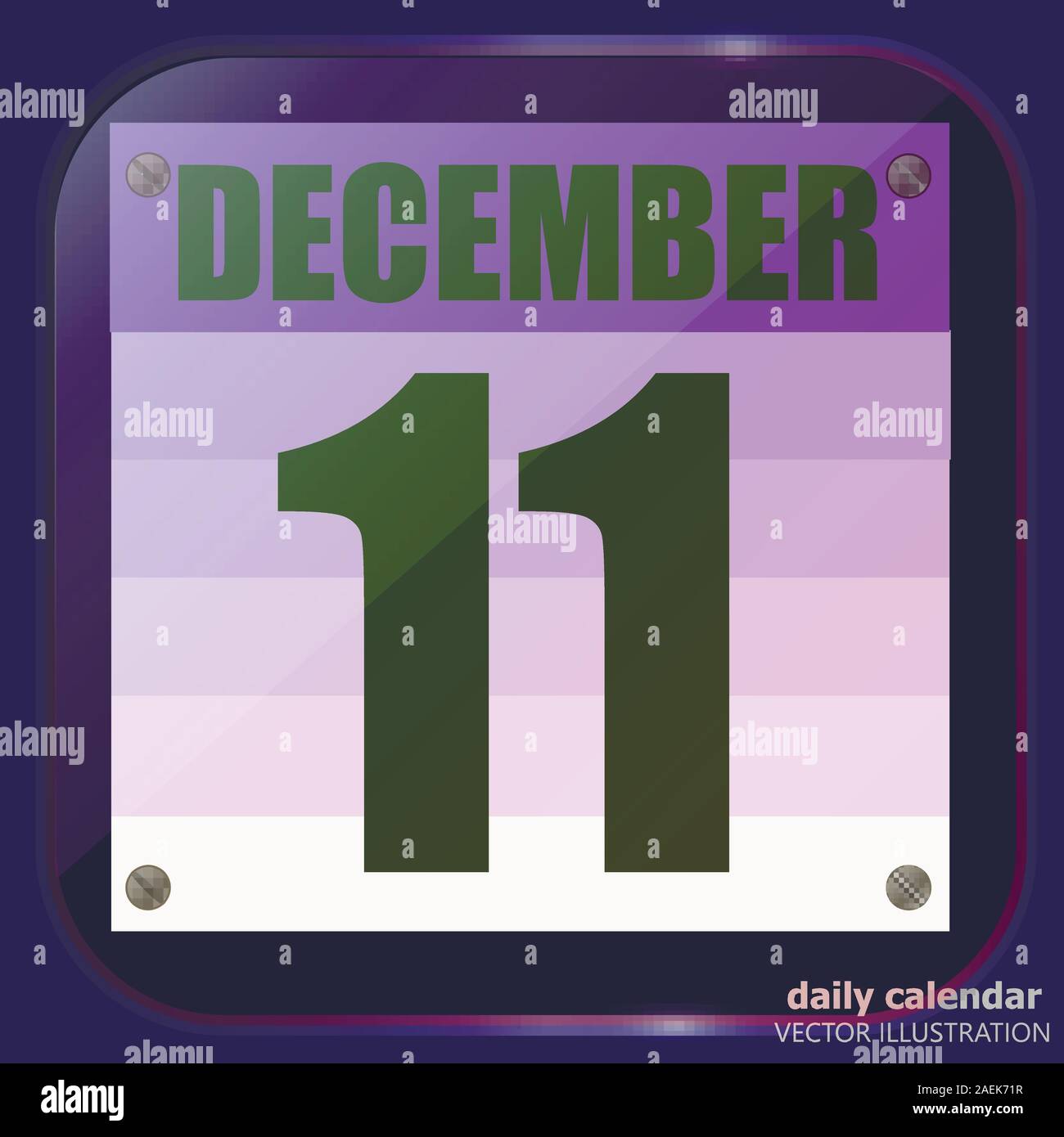 December 11 icon. For planning important day. Eleventh of December ...