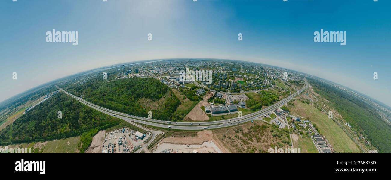 Cars on the Autobahn in Germany fast driving beautiful road. Panorama ...