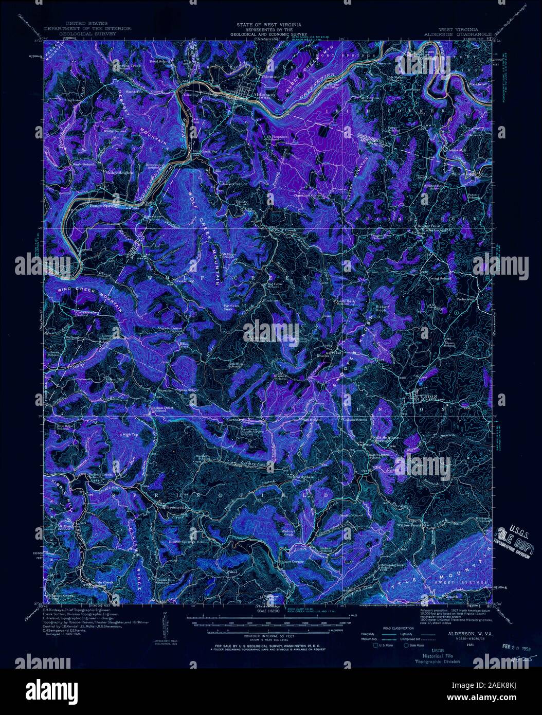 Map of alderson hi-res stock photography and images - Alamy