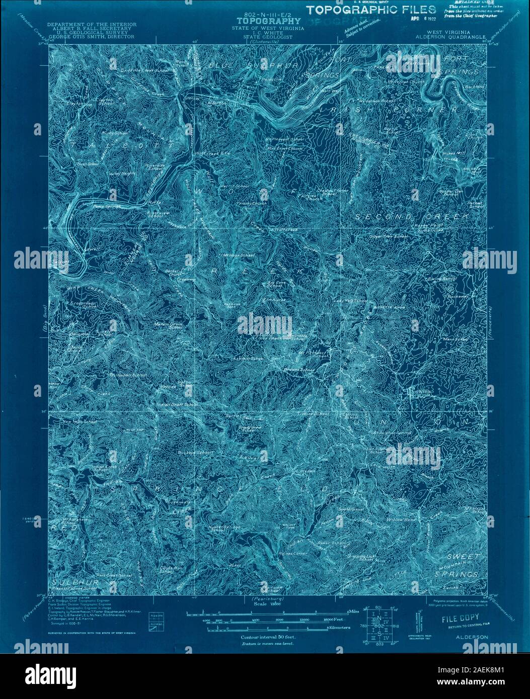 Map of alderson hi-res stock photography and images - Alamy