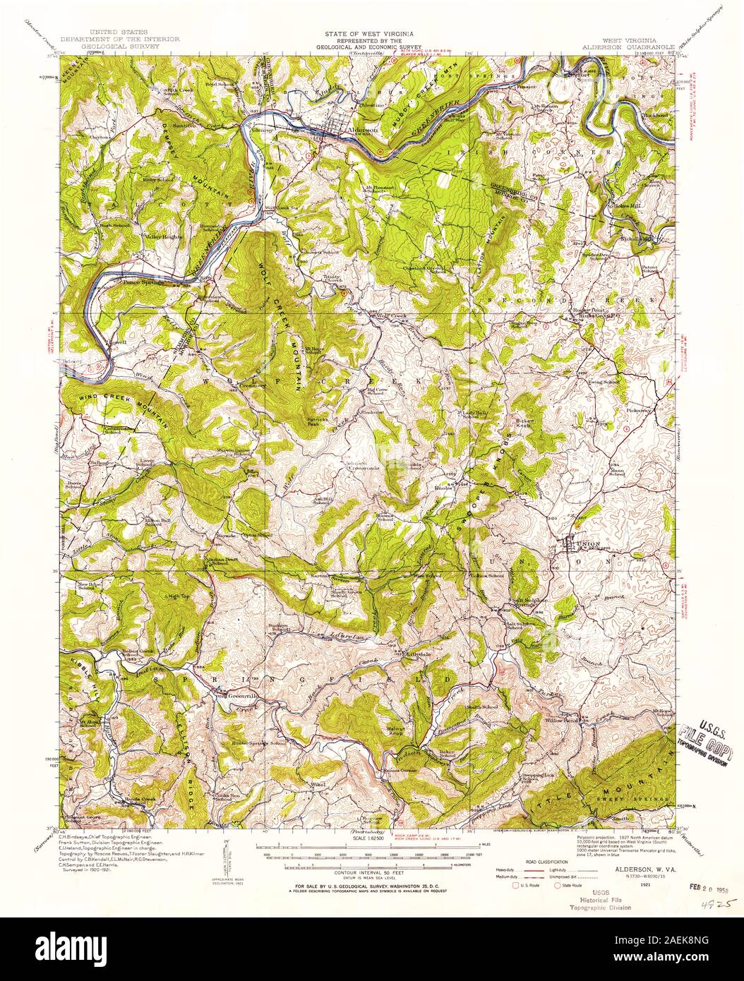 Map of alderson hi-res stock photography and images - Alamy