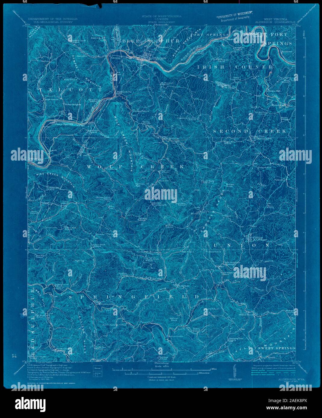 Map of alderson hi-res stock photography and images - Alamy