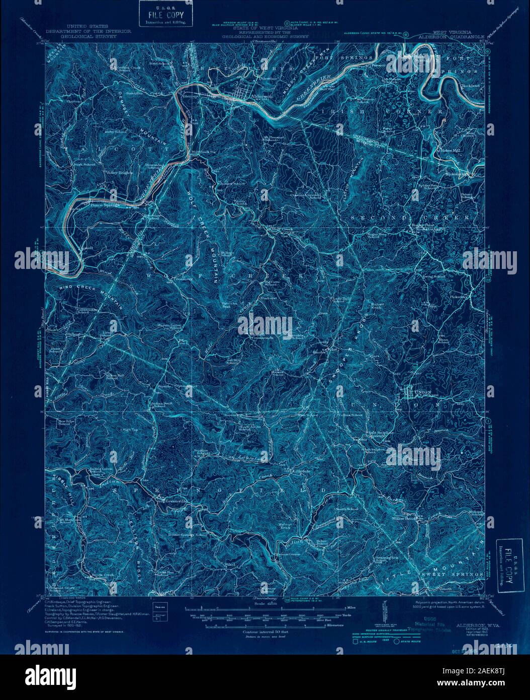 Map of alderson hi-res stock photography and images - Alamy