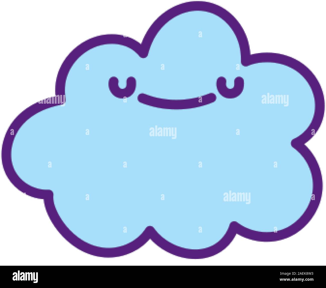 baby shower cute blue cloud cartoon vector illustration Stock Vector ...