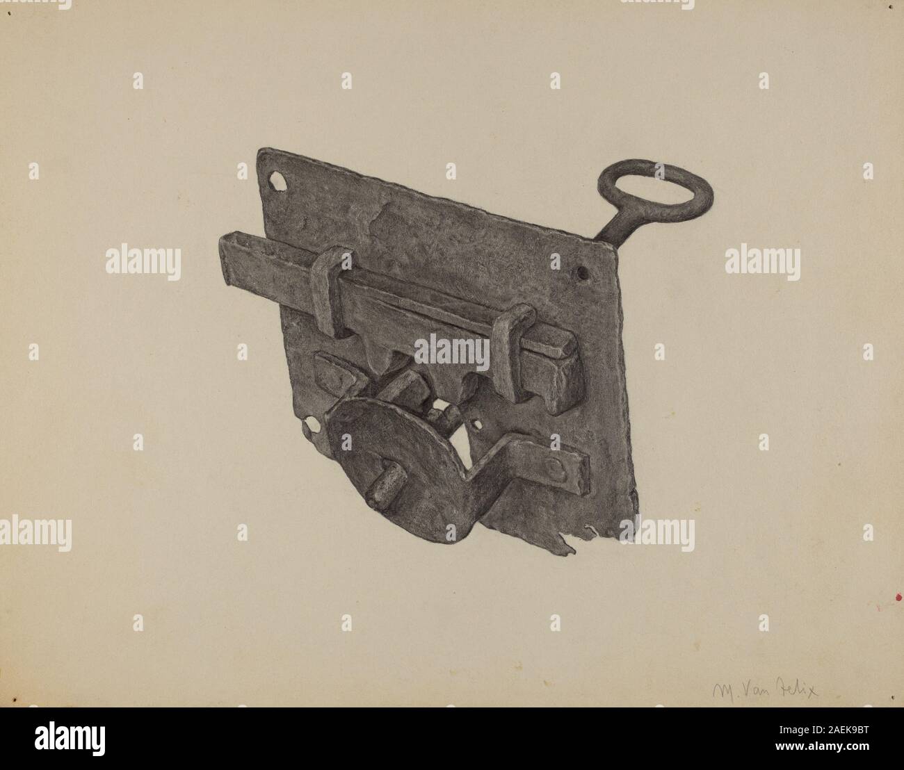 Maurice Van Felix, Lock and Key, c 1938 Lock and Key; circa 1938 date ...