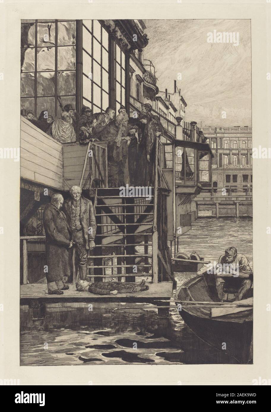 An 1883 etching by Max Klinger titled 'A Mother II.' The artwork ...