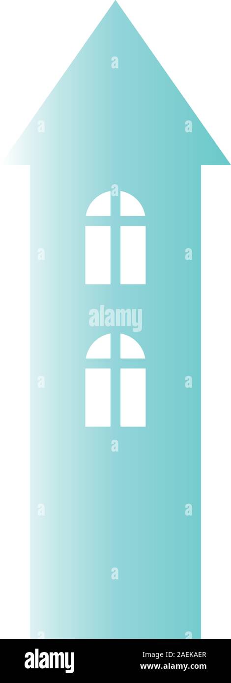 house facade exterior architectute icon gradient design vector ...