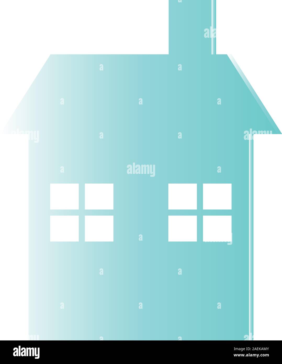house facade chimney architectute icon gradient design vector ...