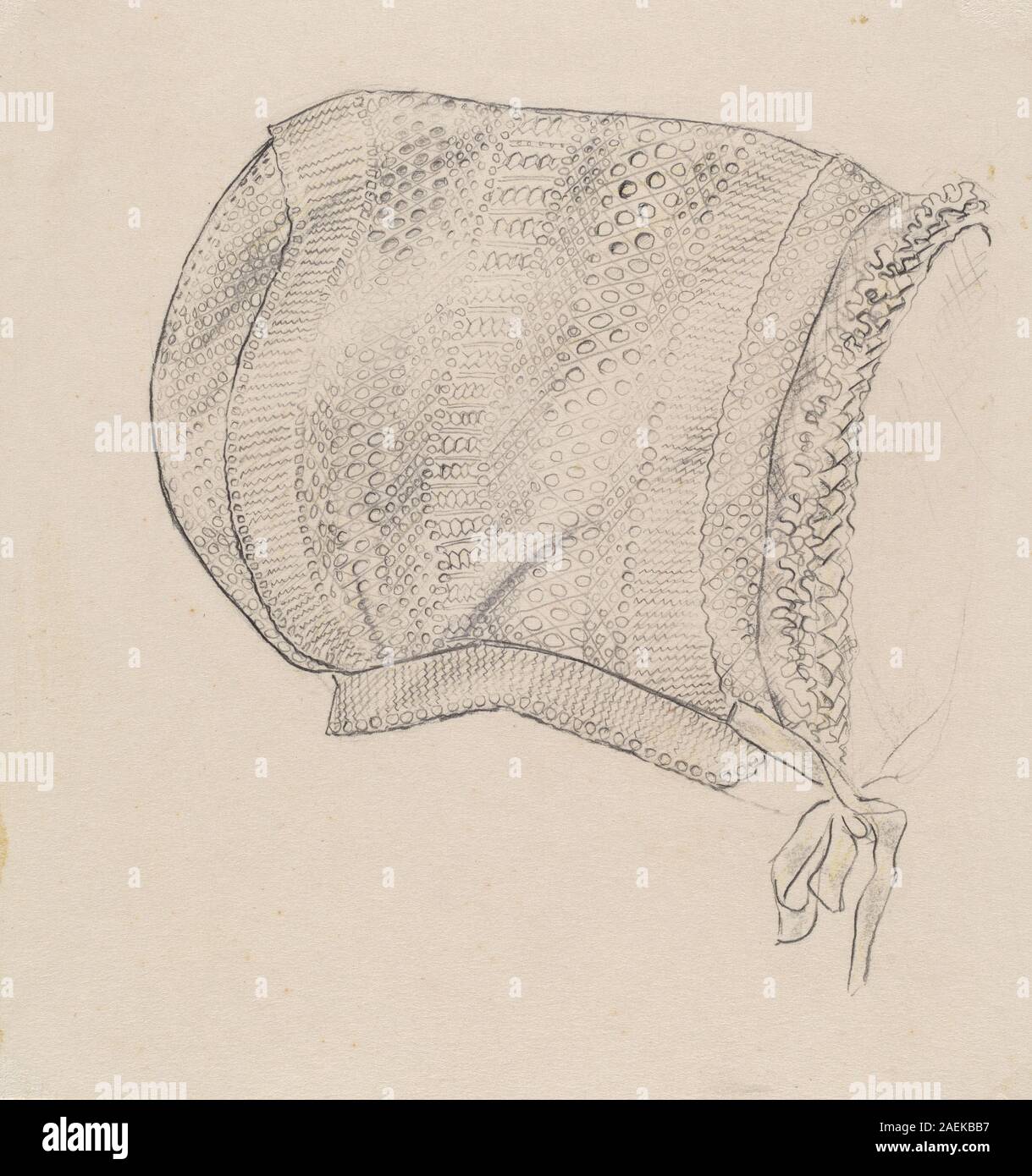 A women's bonnet designed by Melita Hofmann between 1935 and 1942. The ...