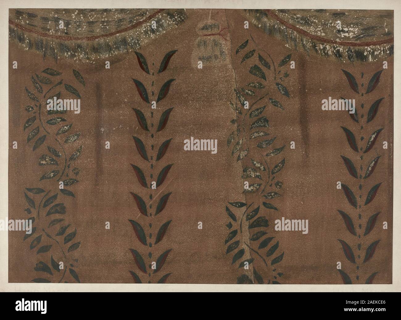Stencilled Wall by Michael Lauretano, circa 1940, depicts a wall ...