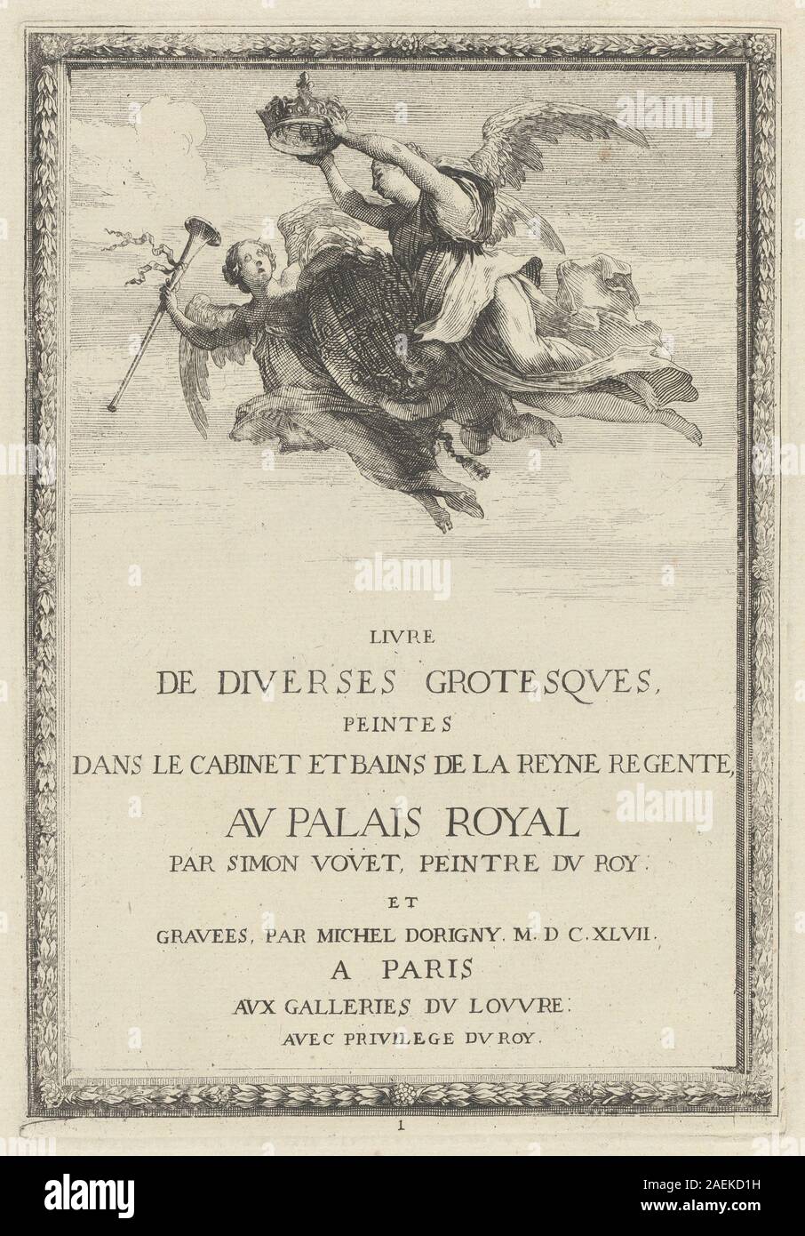 Michel Dorigny, after Simon Vouet, Title Page, 1647 Title Page ...