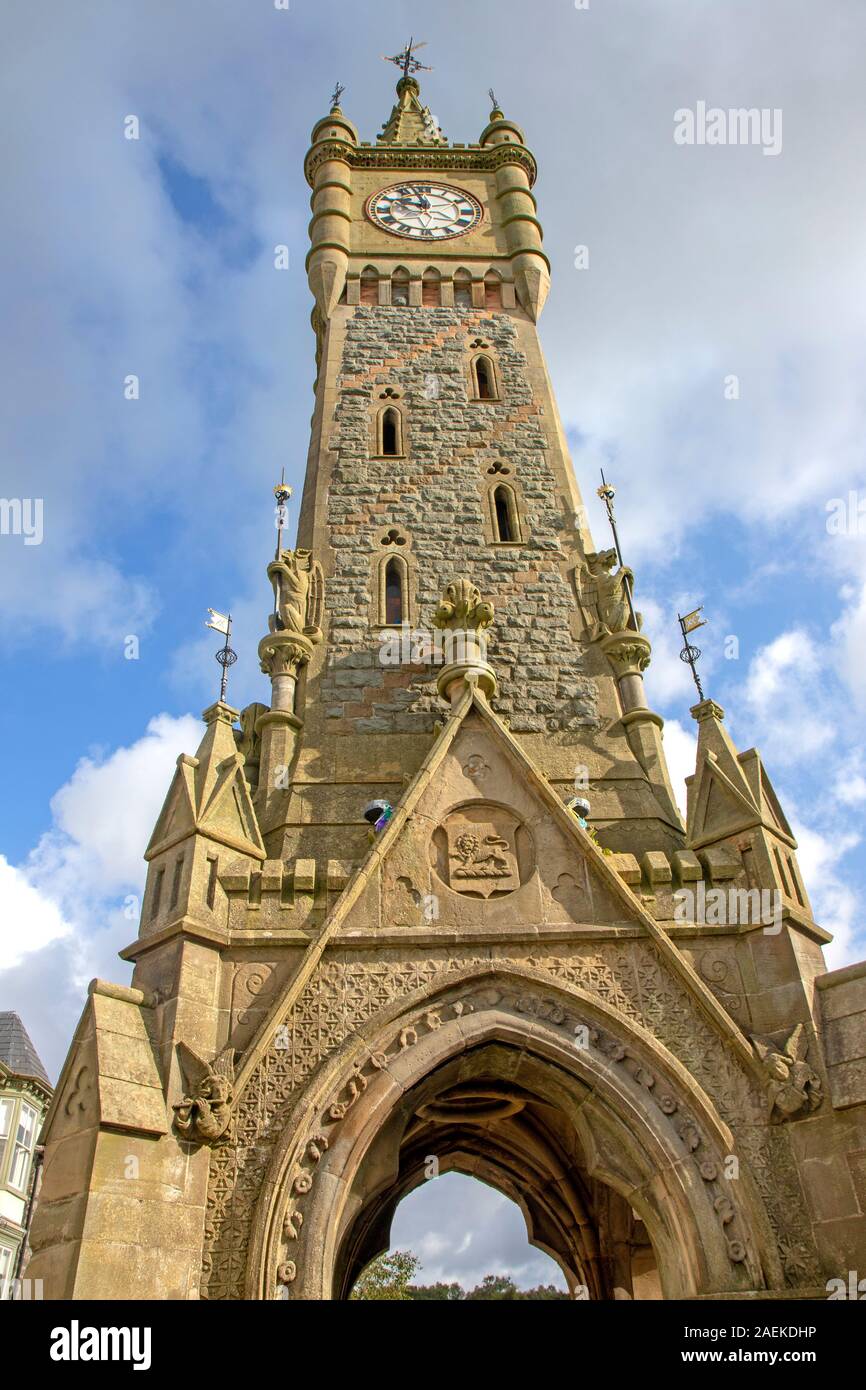 Clocktower in Machynlleth Stock Photo - Alamy