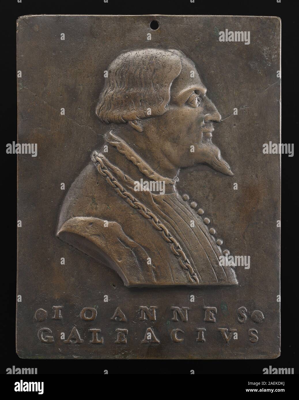 Medal or engraving from late 15th-century Milan depicting Giangaleazzo ...