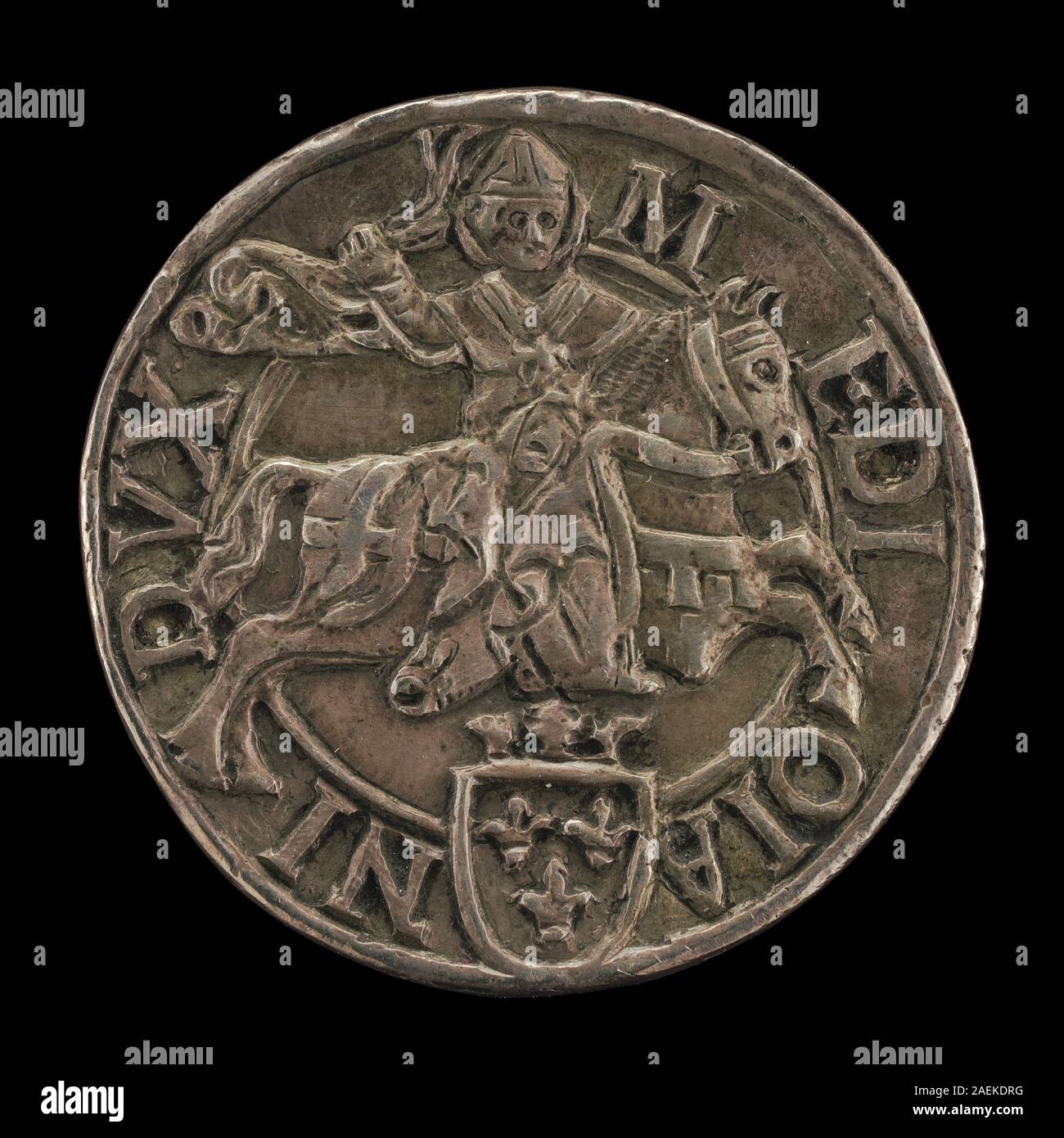 Reverse depiction of Saint Ambrose from the Milanese 16th century ...