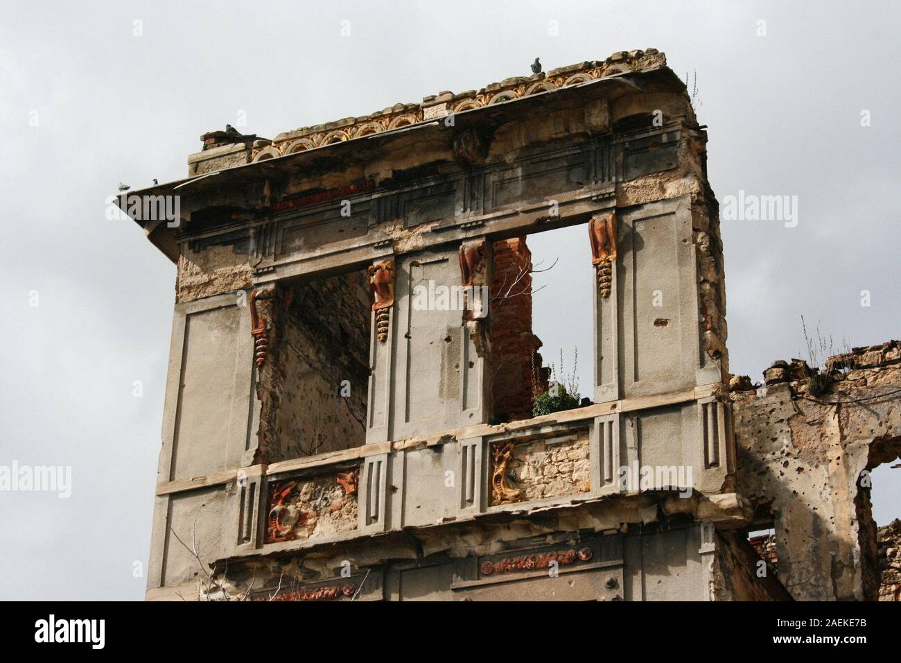War damaged building in Mostar, Bosnia and Herzegovina Stock Photo - Alamy