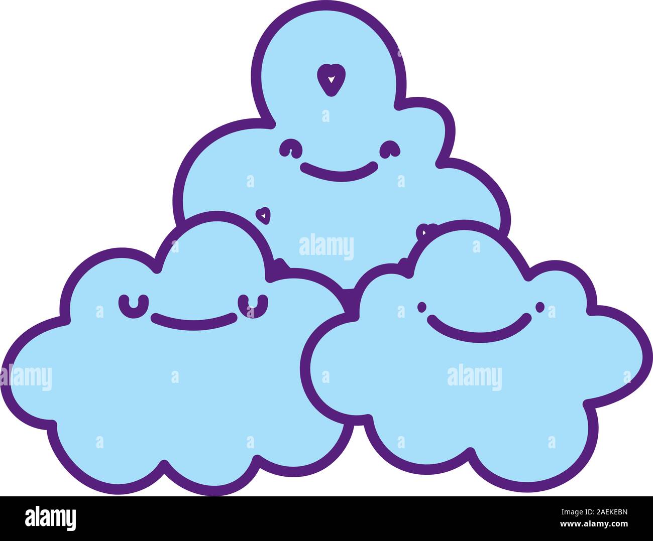 baby shower cute clouds love decoration cartoon vector illustration ...